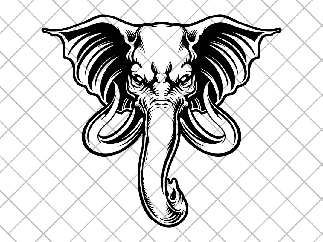 ELEPHANT Vinyl Decal Sticker, Angry ELEPHANT Decal, Elephant Truck ...