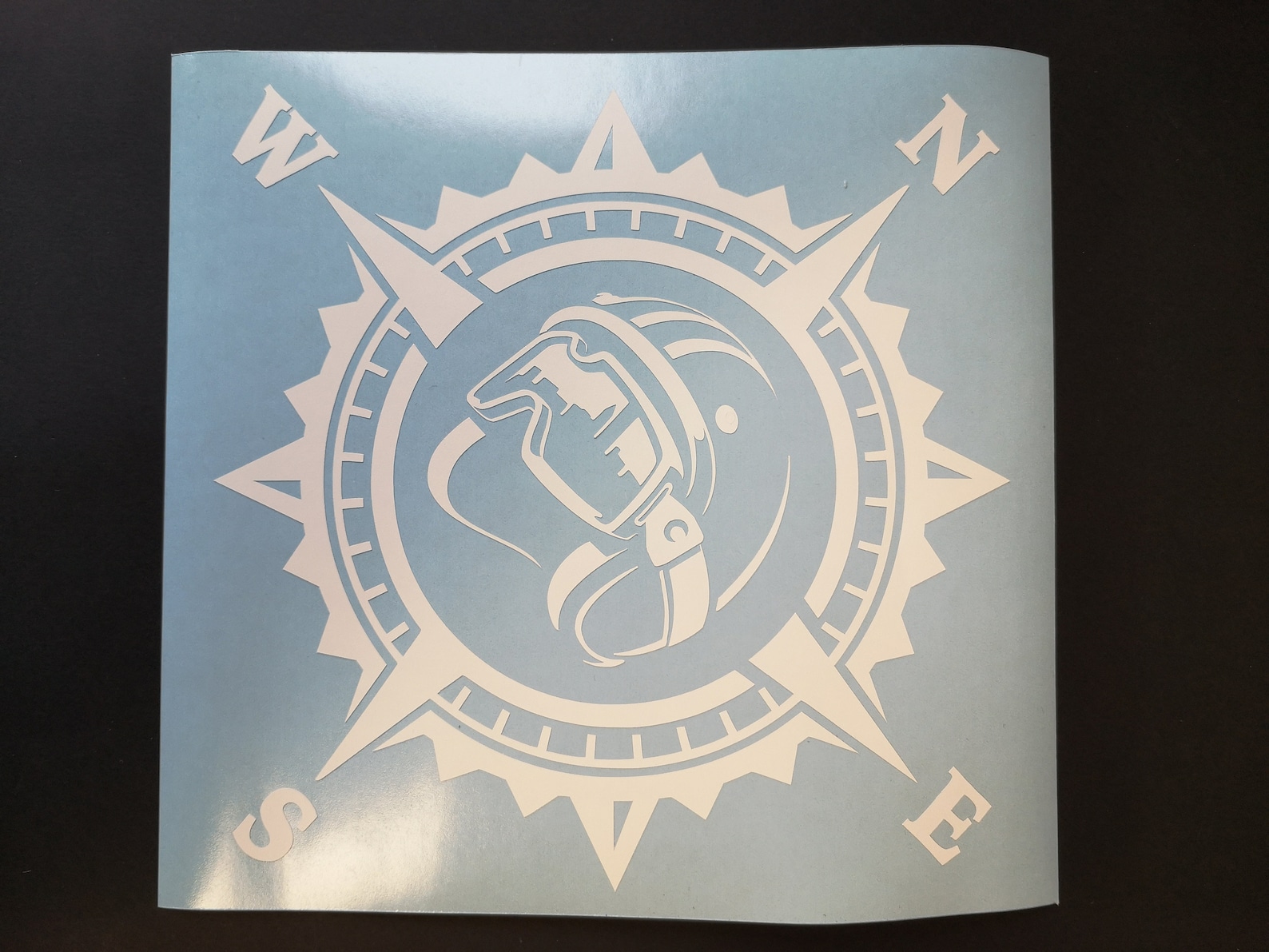 Motorcycle Helmet Vintage Compass Vinyl Decal Sticker Compass - Etsy