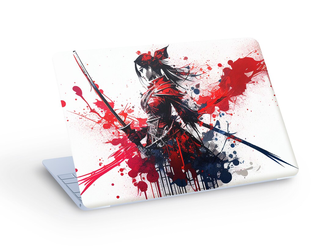 SAMURAI Woman LAPTOP SKIN Decal Sticker, Woman Warrior MacBook Skin ...
