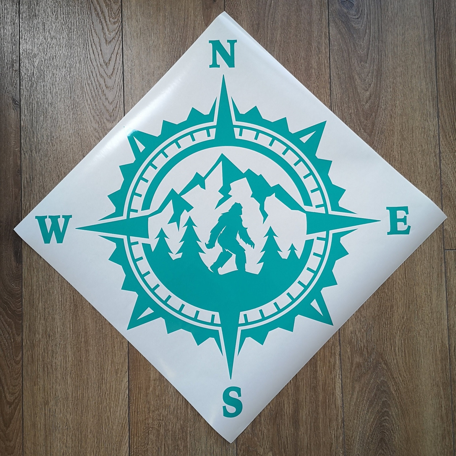 BIGFOOT Compass Vinyl Decal Sticker, Compass Rose, Bigfoot Decal ...