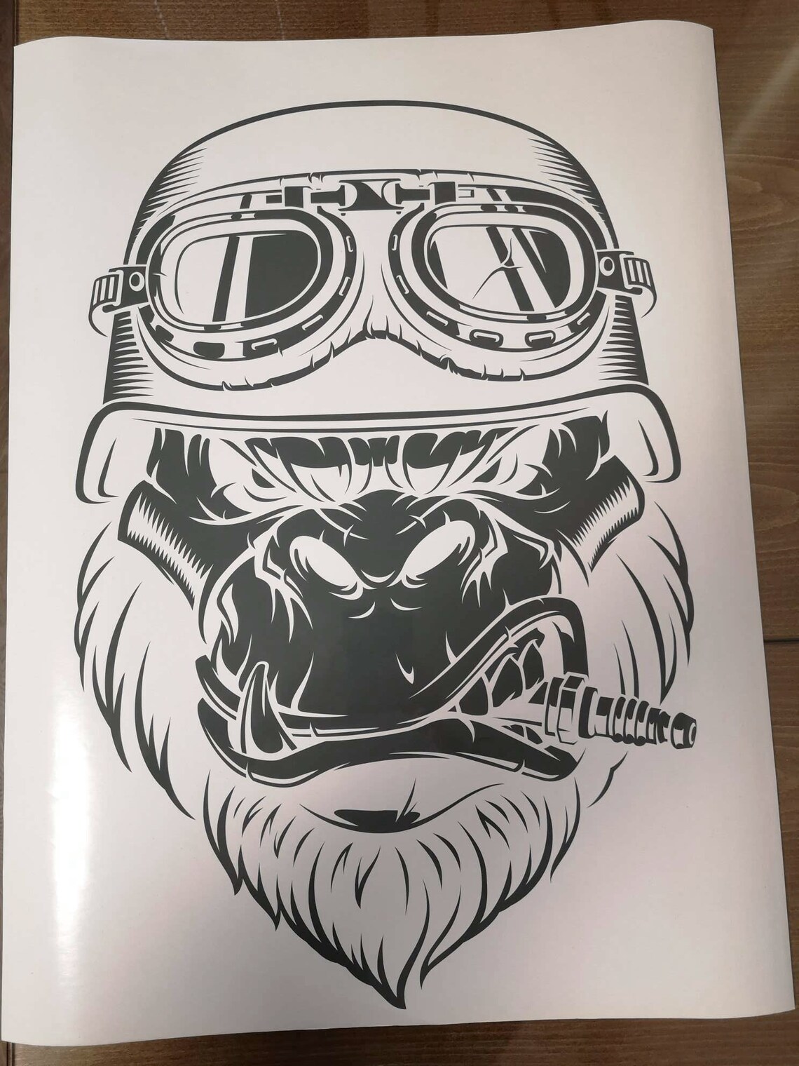 Angry Gorilla Biker Vinyl Decal Sticker, 4x4 Trucks Cars Vinyl Decal ...