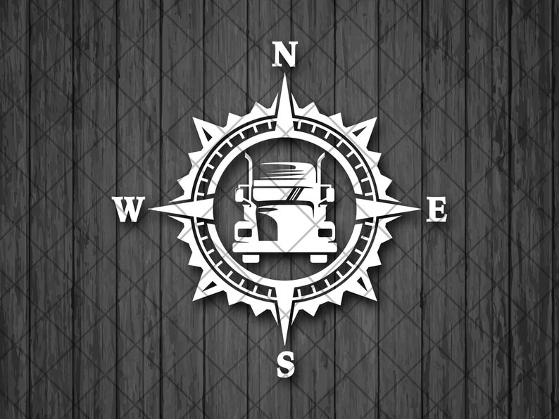 TRUCK Compass Vinyl Decal Sticker Compass Rose Truck Decal - Etsy