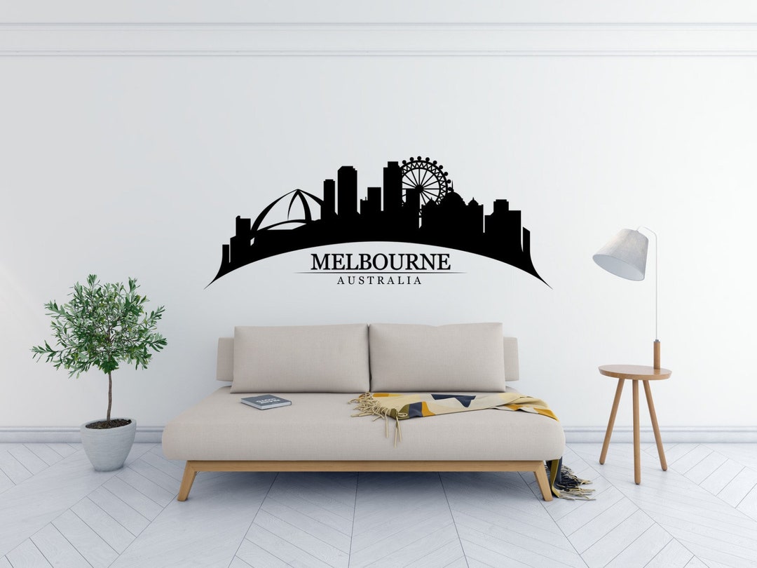 MELBOURNE AUSTRALIA Skyline Wall Decal Sticker Cut Vinyl Wall MELBOURNE ...