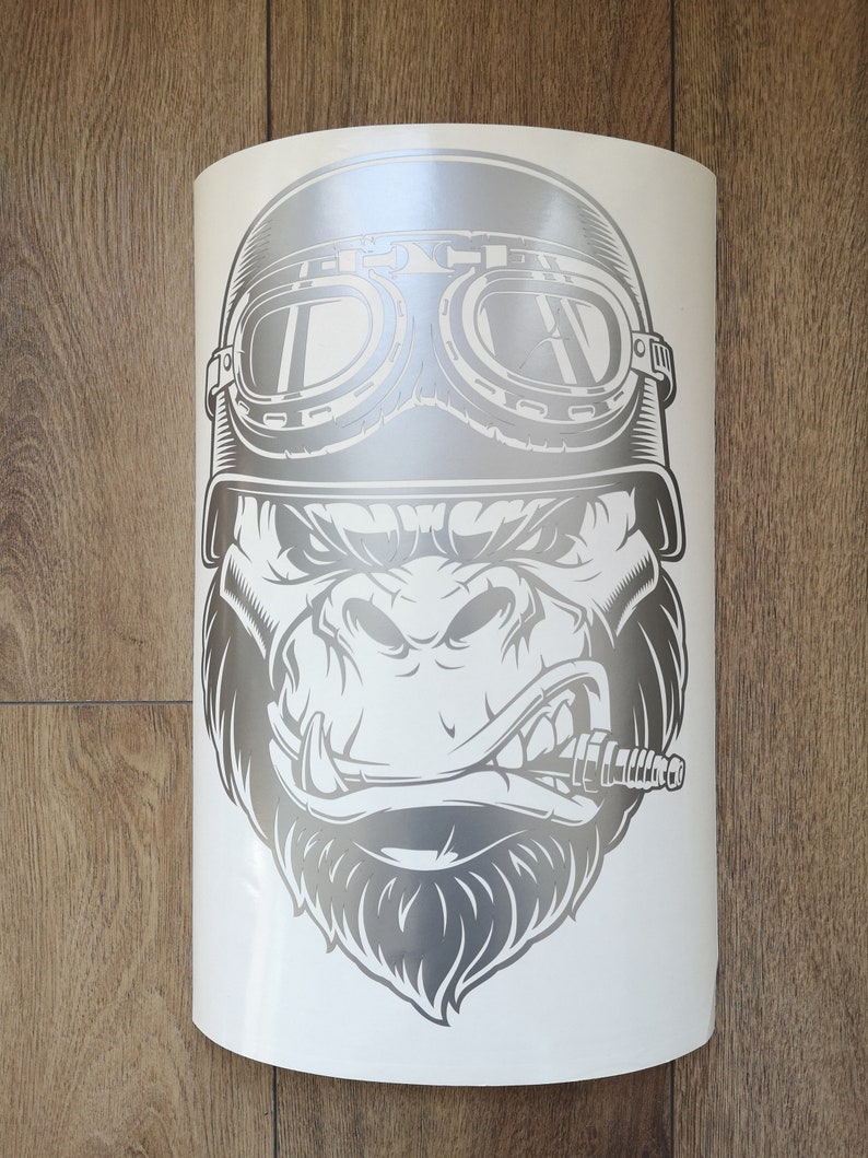 Angry Gorilla Biker Vinyl Decal Sticker Jeeps Trucks Cars | Etsy