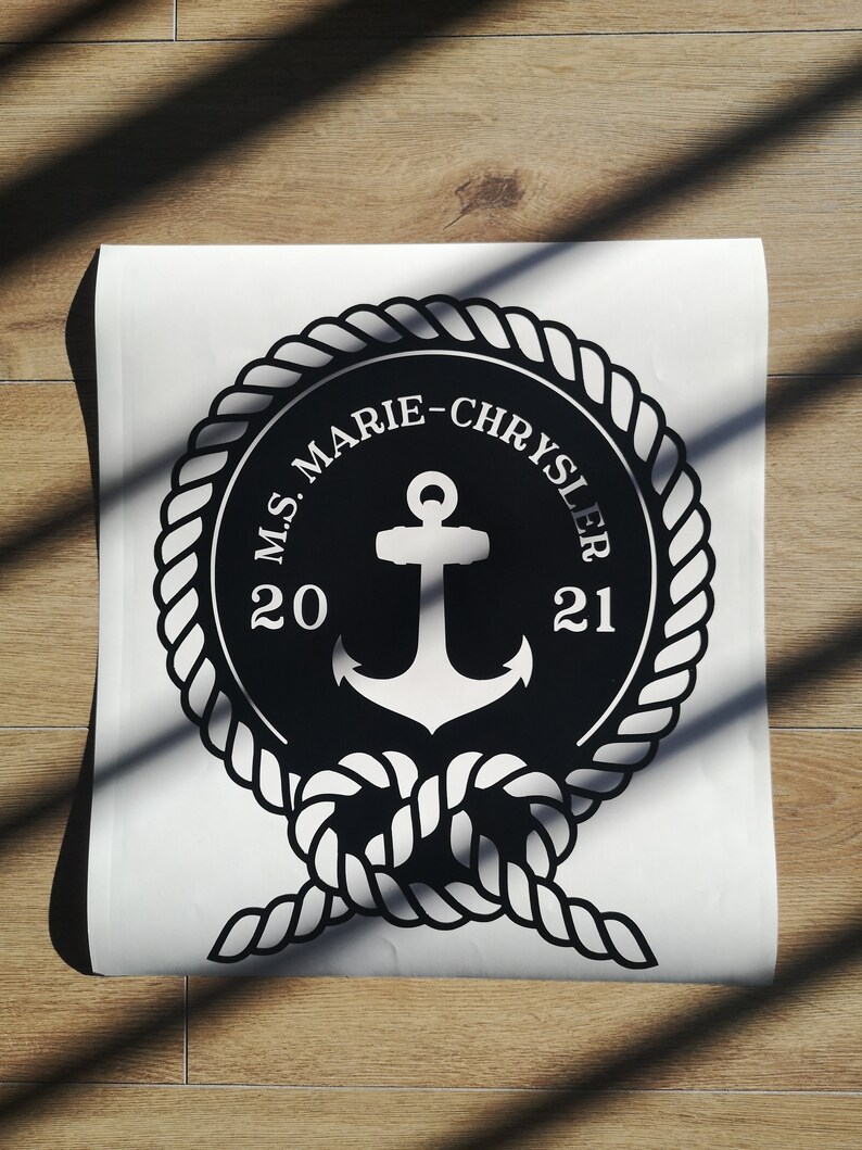 Custom Name and Year Anchor Vinyl Decal Sticker Anchor Decal - Etsy