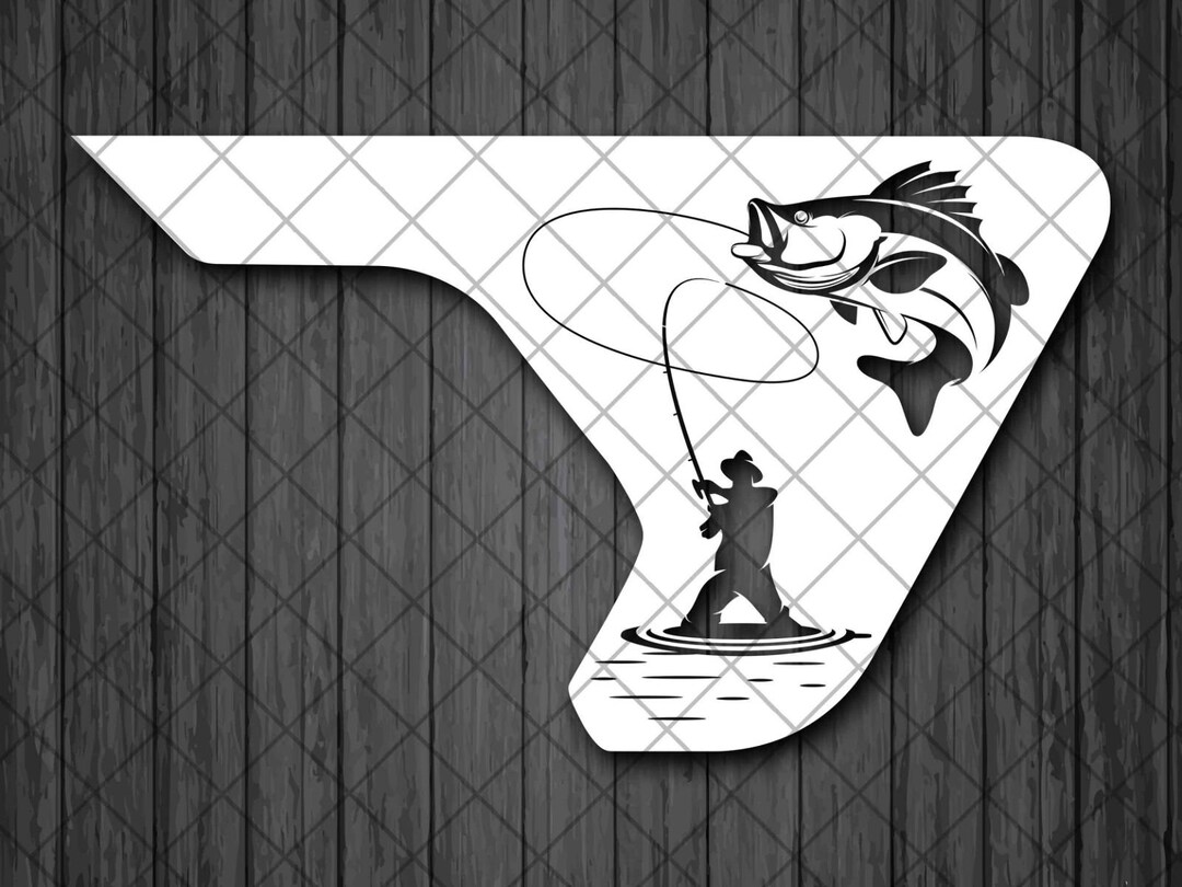 Bass Fishing Fender Vent Vinyl Decal Sticker, JL / JLU / Fisherman JT ...