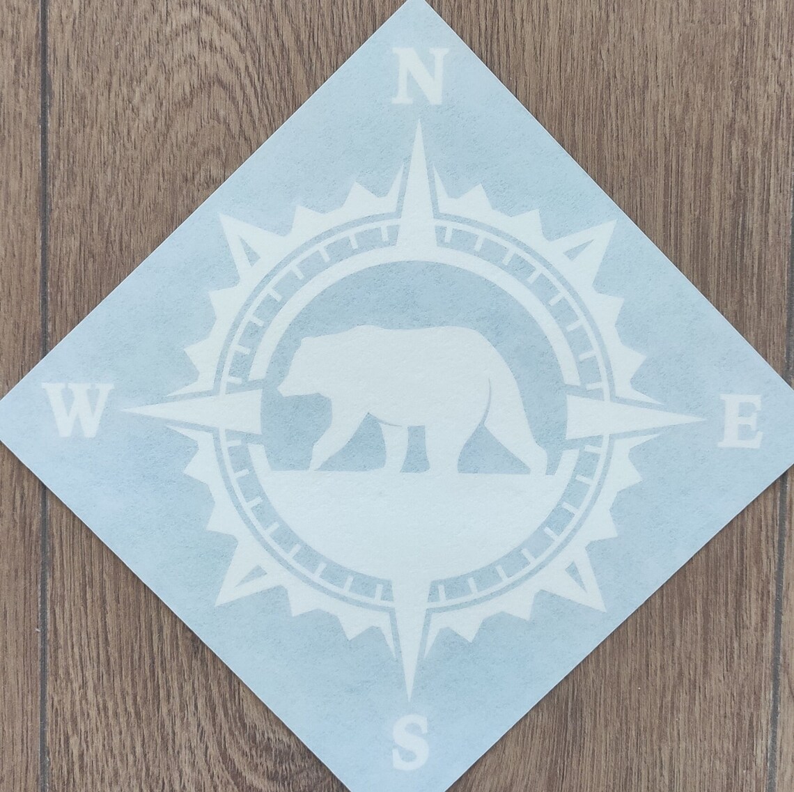 Bear Compass Vinyl Decal Sticker, Compass Rose, Mountain Decal, Truck ...