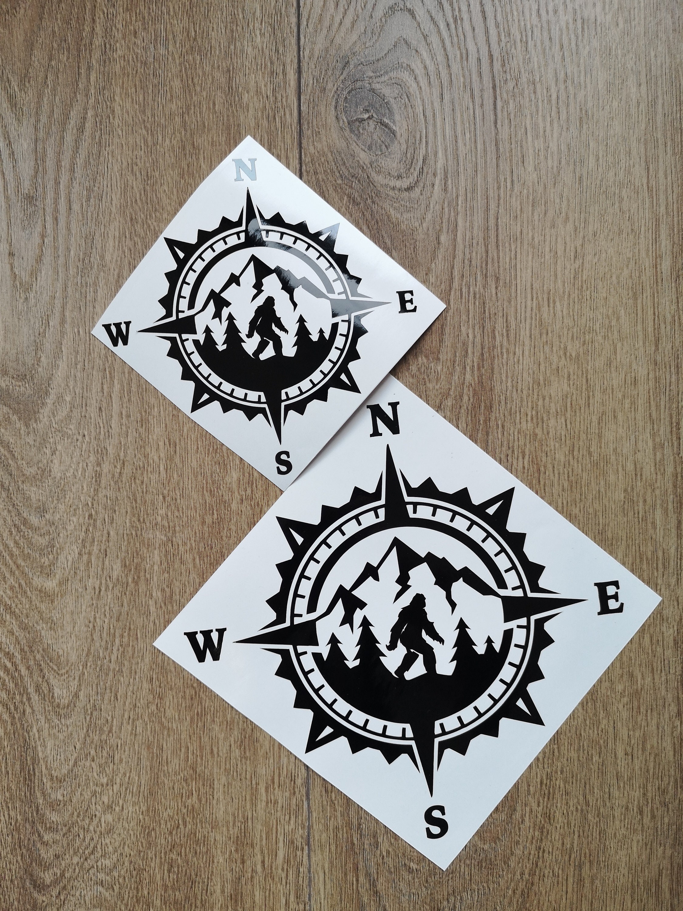 BIGFOOT Compass Vinyl Decal Sticker, Compass Rose, Bigfoot Decal ...