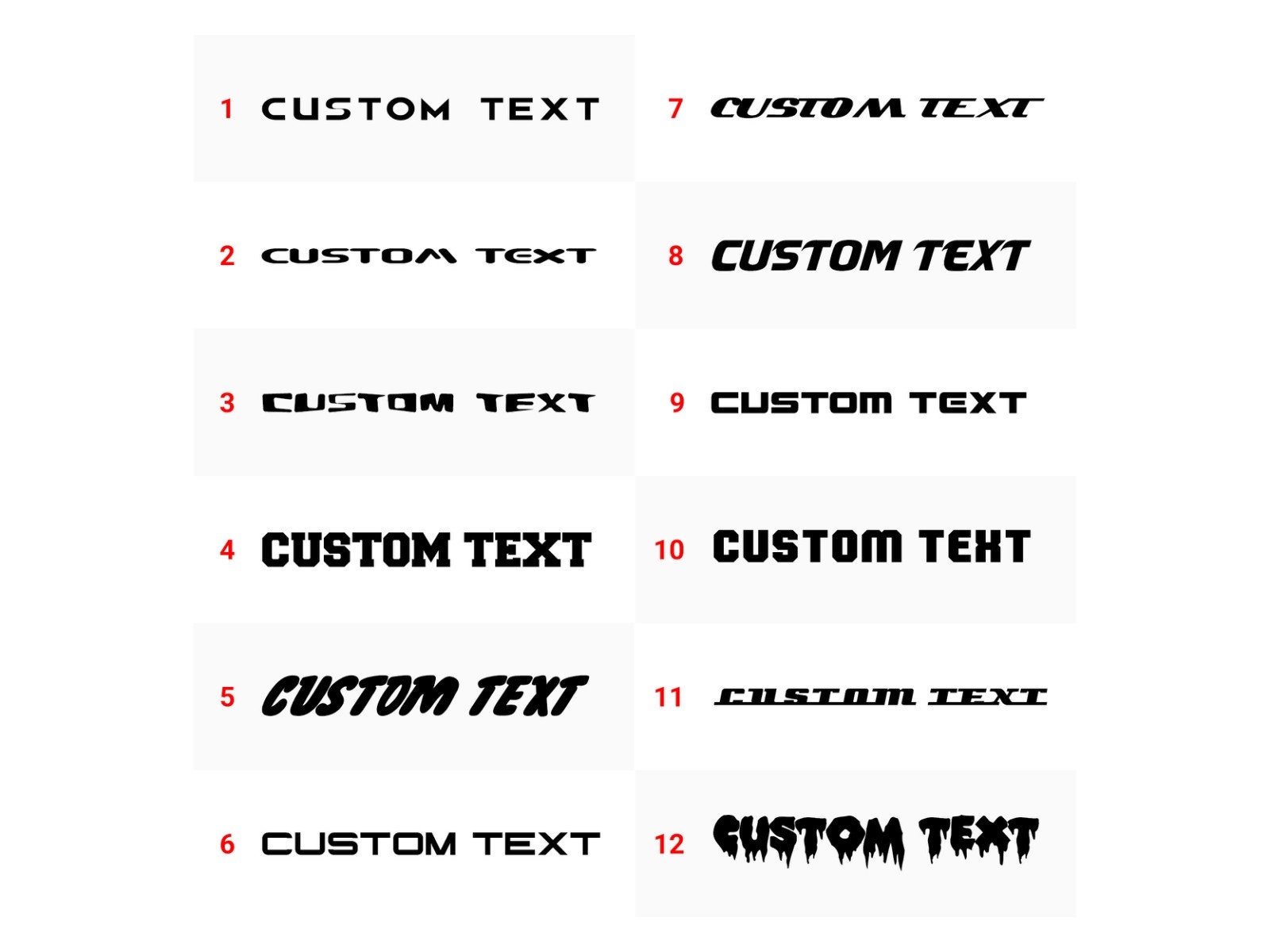 Custom Hood Text Decals, Set of Two - 26" Long, Compatible With JL ...