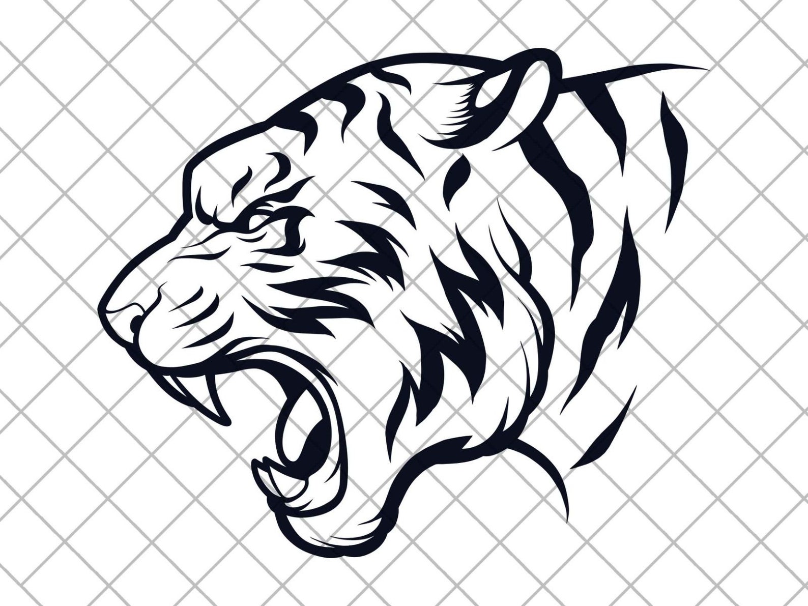 TIGER Vinyl Decal Sticker Angry TIGER Decal TIGER Truck - Etsy