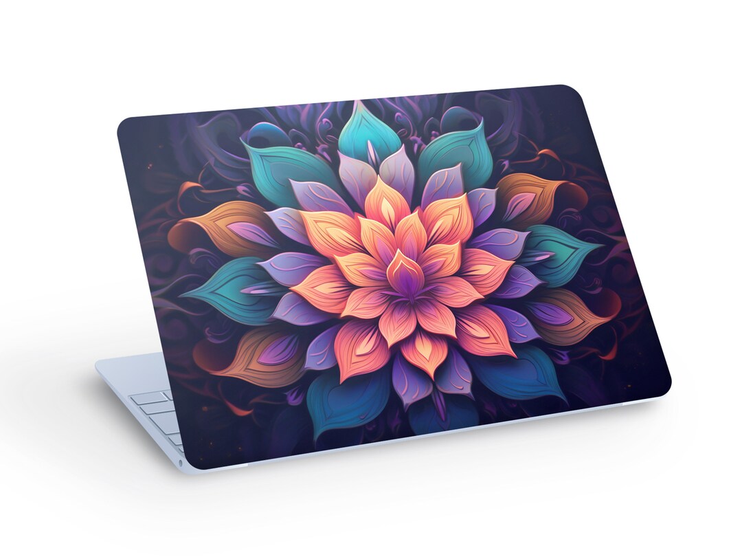 KALEIDOSCOPE Lotus LAPTOP SKIN Decal Sticker, Kaleidoscope Flower ...