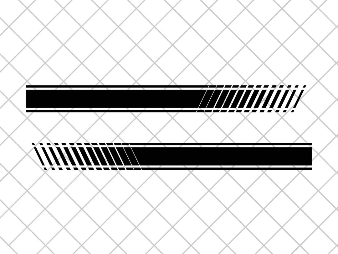 2x Universal Side Stripes / 2x Racing Stripes Decal Sticker Set - 155cm ...