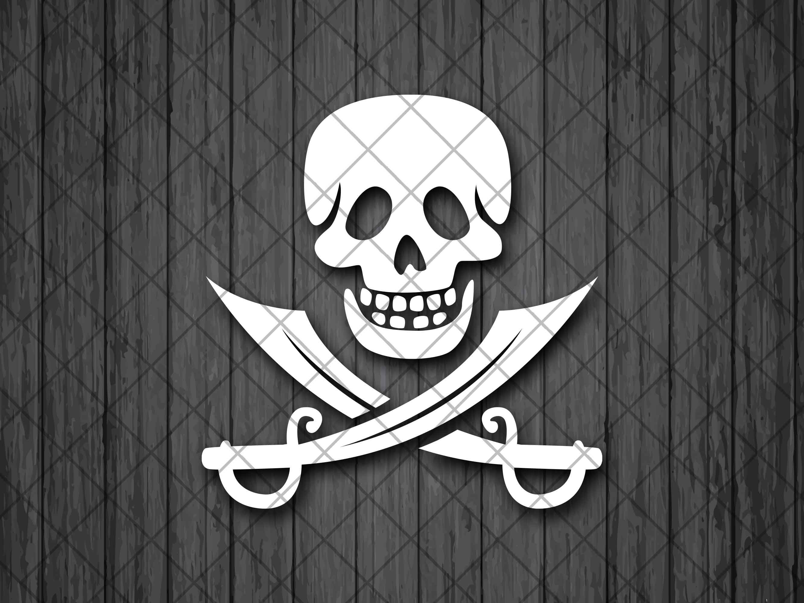 Pirate Skull Vinyl Decal Sticker Ship Captain Decal Truck - Etsy