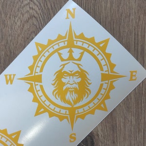 POSEIDON Compass Vinyl Decal Sticker, God of the Sea, POSEIDON Car ...