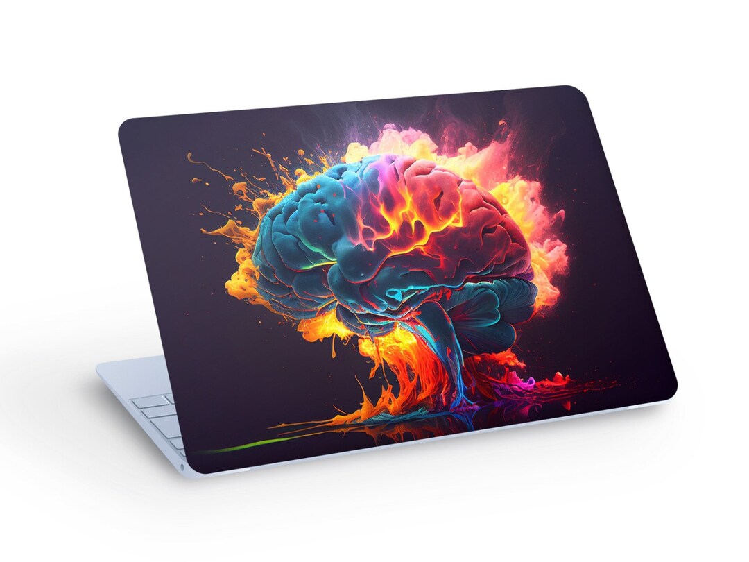 Brain Storm LAPTOP SKIN Decal Sticker, Burnout Brain MacBook Skin ...