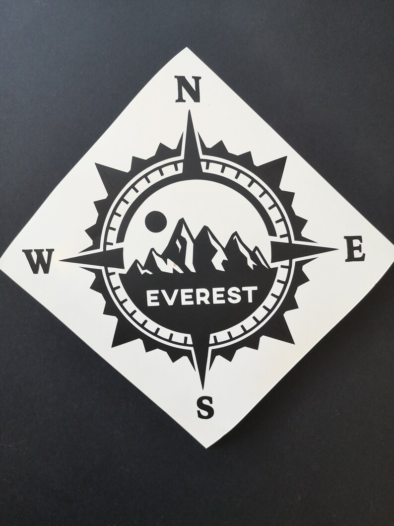 Mountain EVEREST Compass Vinyl Decal Sticker Nature Decal - Etsy