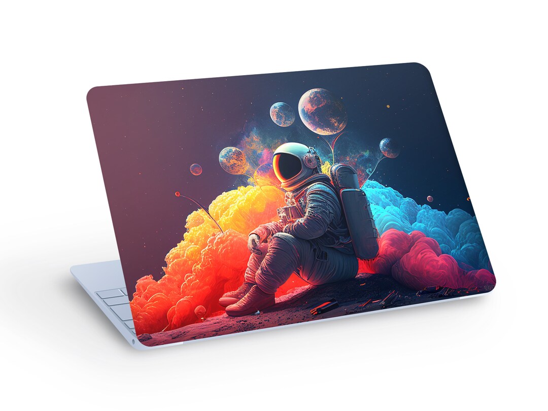 Colorful ASTRONAUT LAPTOP SKIN Decal Sticker, Colorfull Astronaut ...