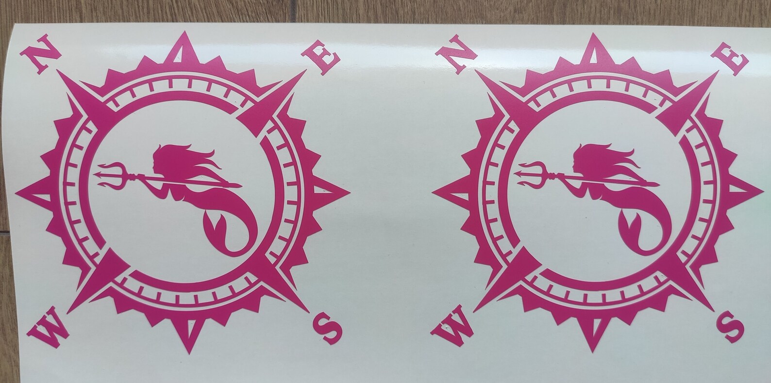 MERMAID Compass Vinyl Decal Sticker Sea Compass Rose Ocean - Etsy