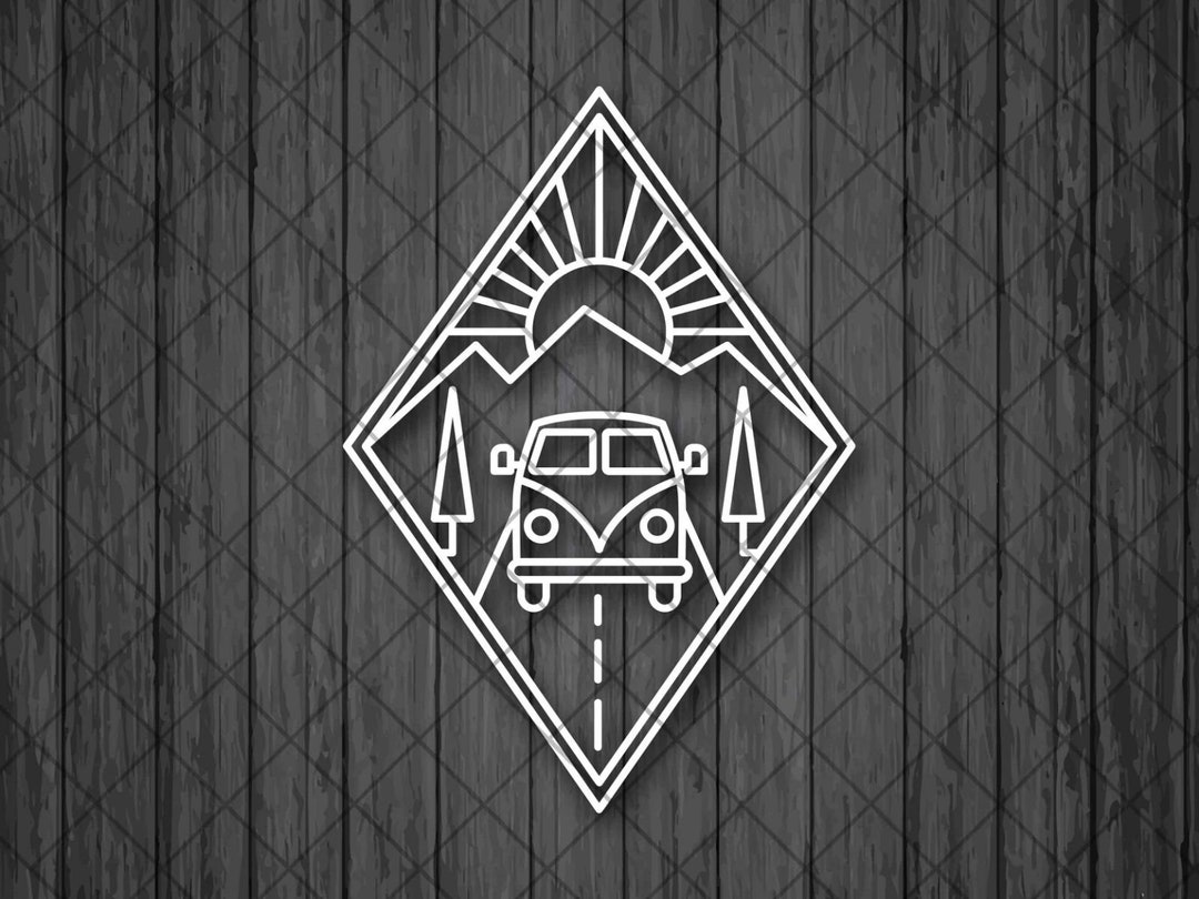 VANLIFE Line Drawing Vinyl Decal Sticker, Van Life Decal, Truck Sticker ...