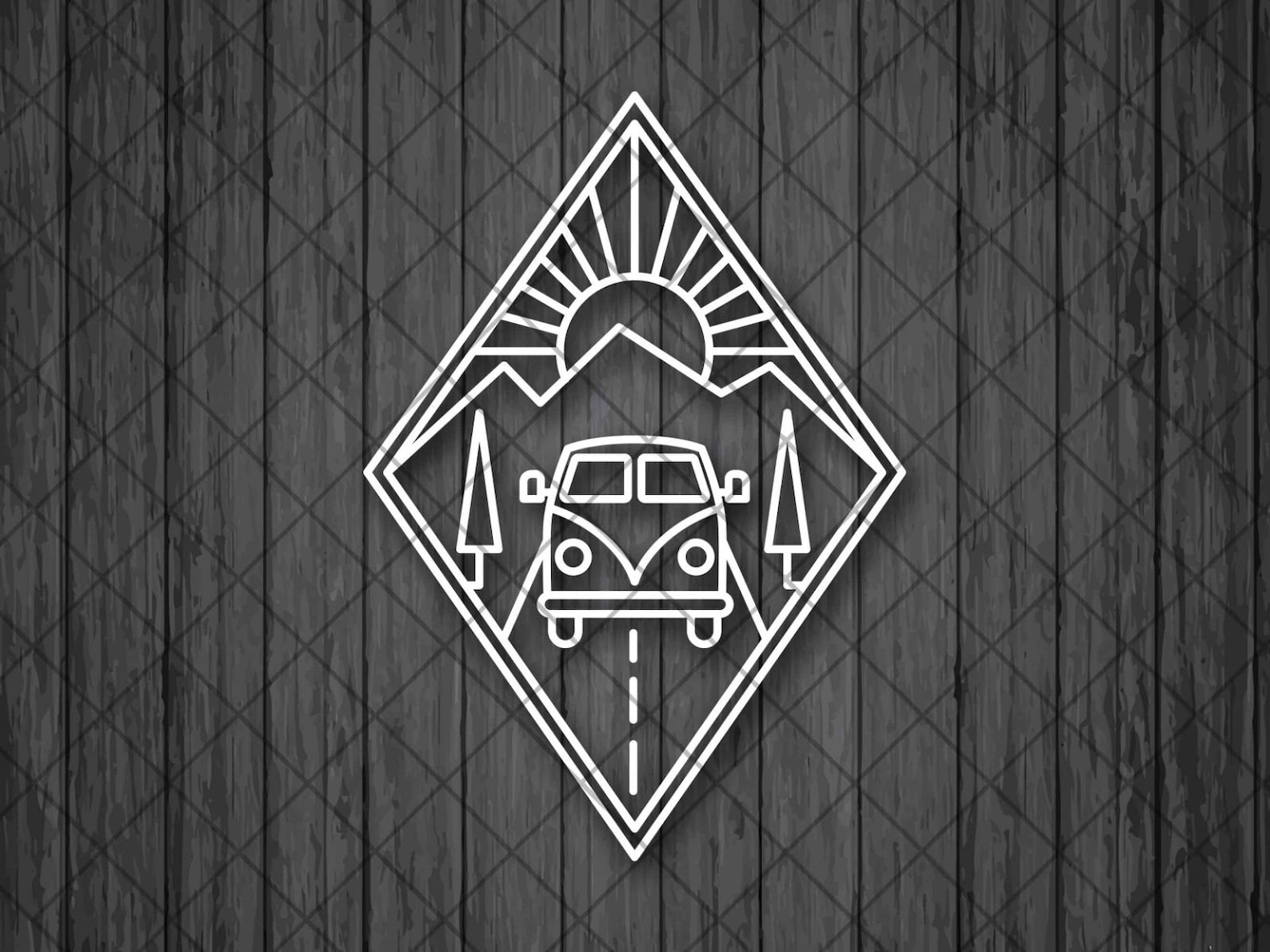 VANLIFE Line Drawing Vinyl Decal Sticker Van Life Decal | Etsy