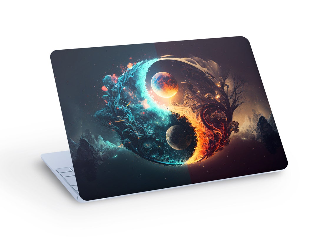 Futuristic YIN YANG LAPTOP Skin Decal Sticker, Abstract Yin & Yang ...