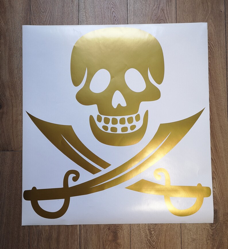 Pirate Skull Vinyl Decal Sticker Ship Captain Decal Truck - Etsy