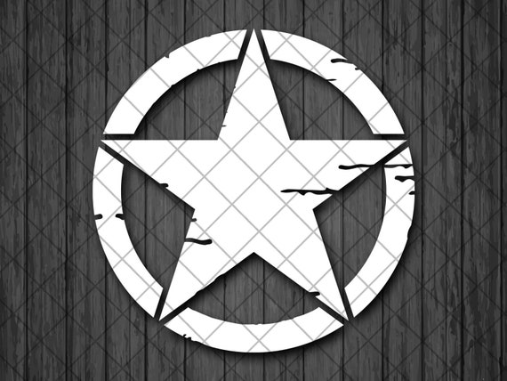 Distressed Military Star Vinyl Decal Sticker Jeeps Trucks | Etsy