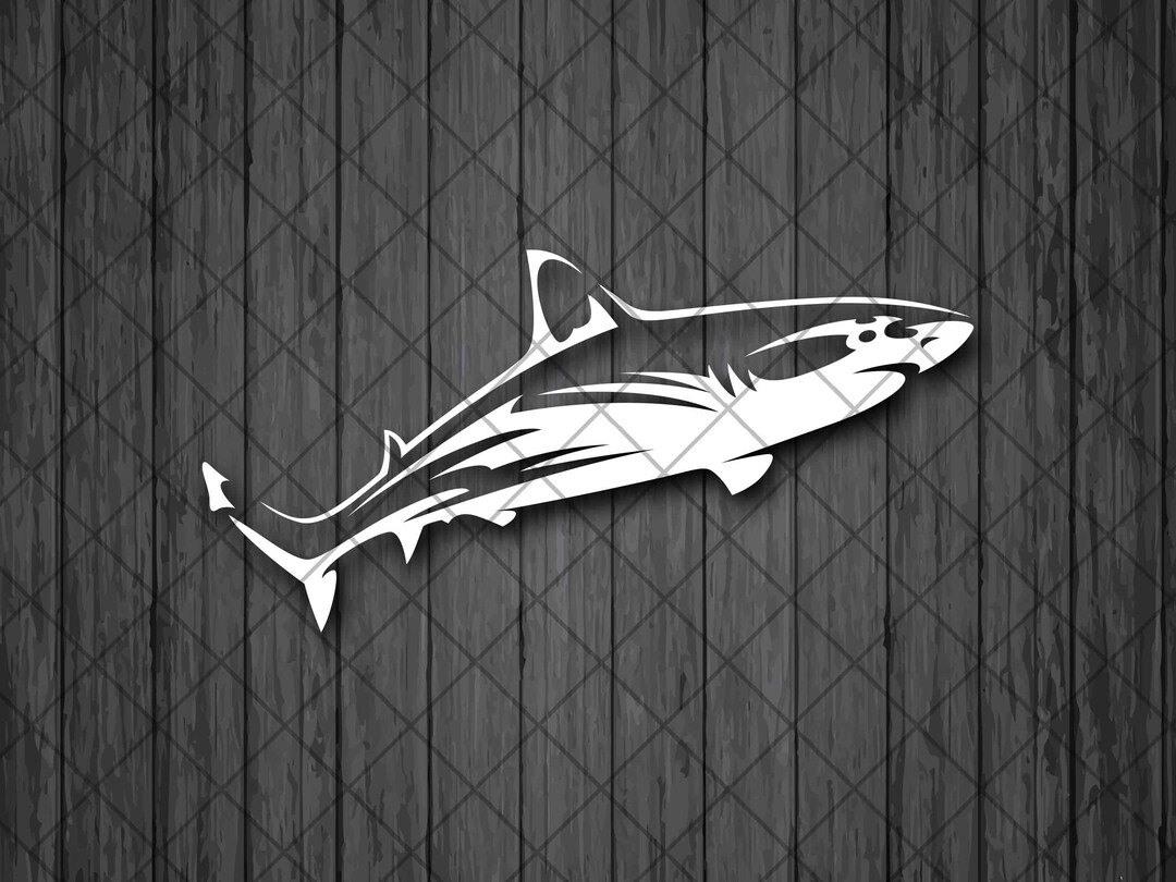 Shark Vinyl Decal Sticker Cars, Fishing Decal, Shark Car Window Decal ...