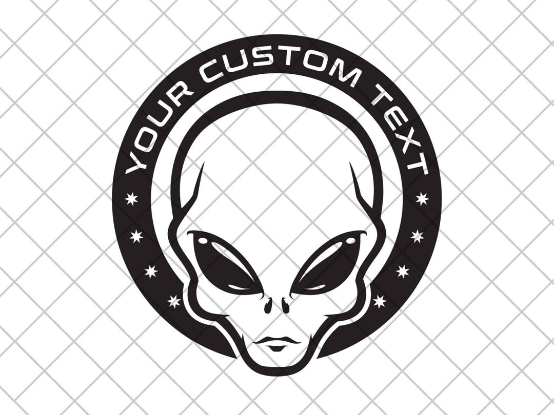 Custom Text ALIEN Vinyl Decal Sticker, UFO Car Decal, UFO Truck Sticker ...