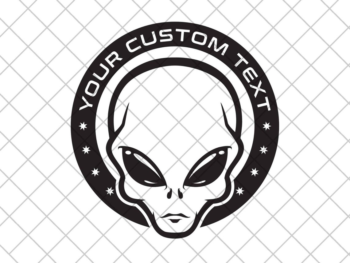 Custom Text ALIEN Vinyl Decal Sticker, UFO Car Decal, UFO Truck Sticker ...