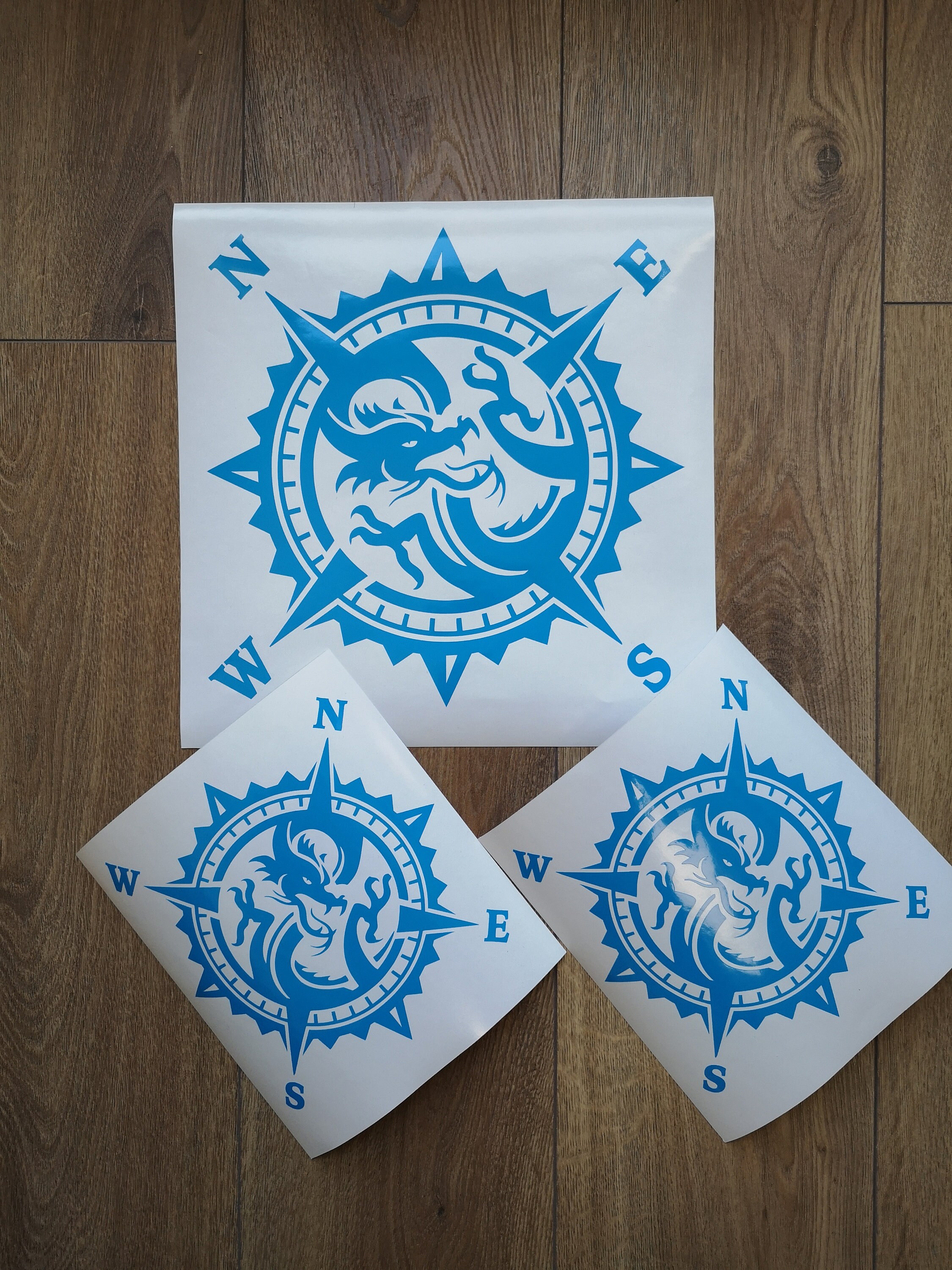 DRAGON Compass Vinyl Decal Sticker DRAGON Decal Compass Rose | Etsy