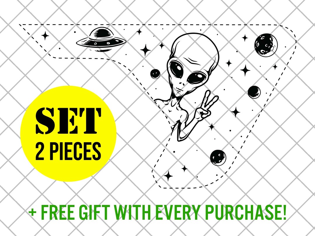 Funny Cool Alien Ufo Fender Vent Vinyl Decal Sticker, JL / JLU / JT ...