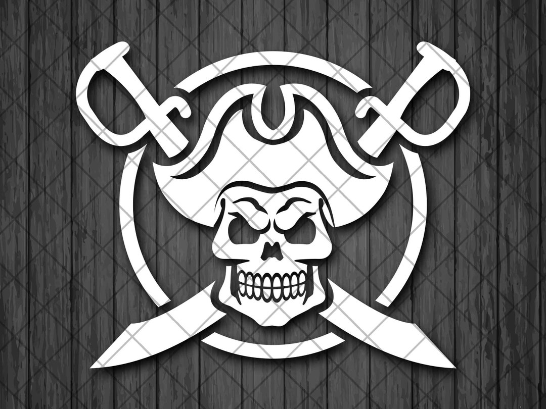 Pirate Captain Skull Vinyl Decal Sticker, Ship Captain Decal, Truck ...