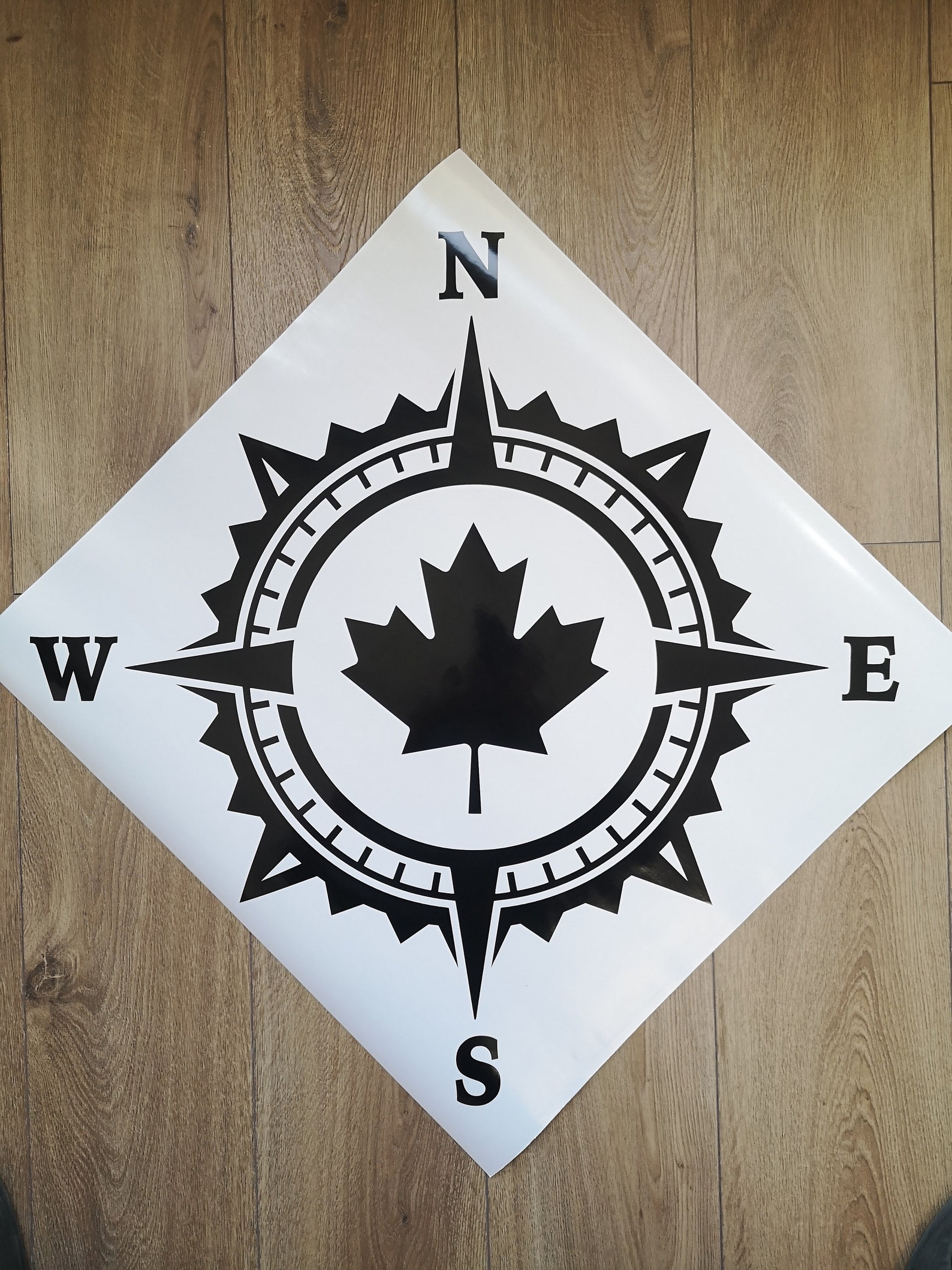 CANADA Maple Leaf COMPASS Vinyl Decal Sticker, CANADA Decal, Laptop ...