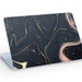 Black & Gold MARBLE LAPTOP SKIN Decal Sticker, Black and Gold Ink ...