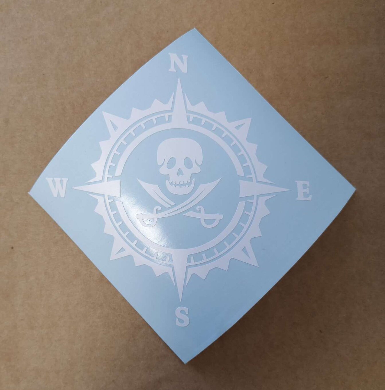 Pirate Skull Compass Vinyl Decal Sticker Compass Rose Ship - Etsy Canada