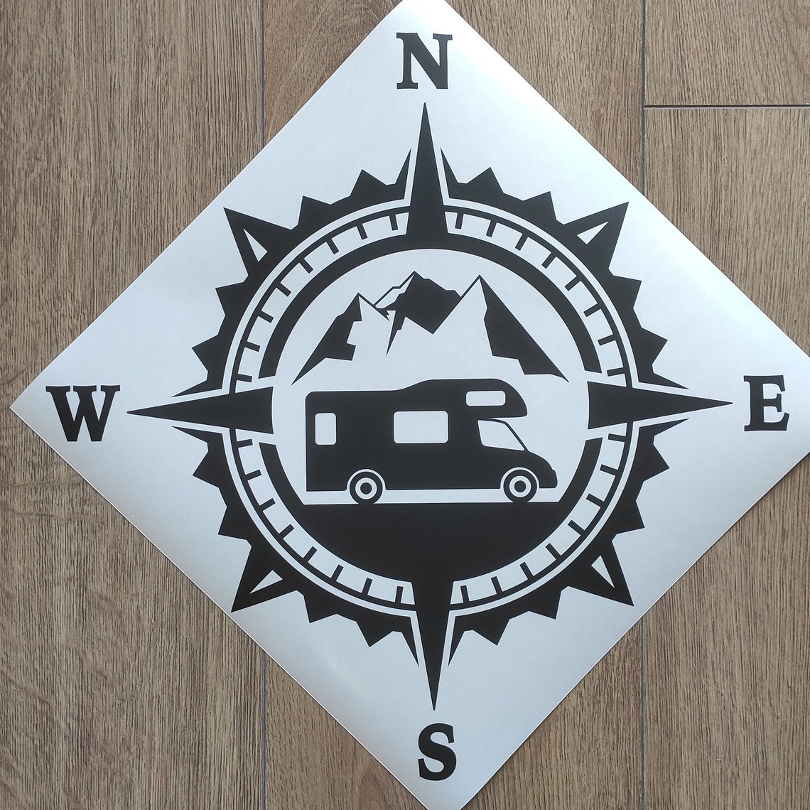 Camping Vinyl Decal Sticker, Van Life Decal, Compass Rose Decal, Laptop ...
