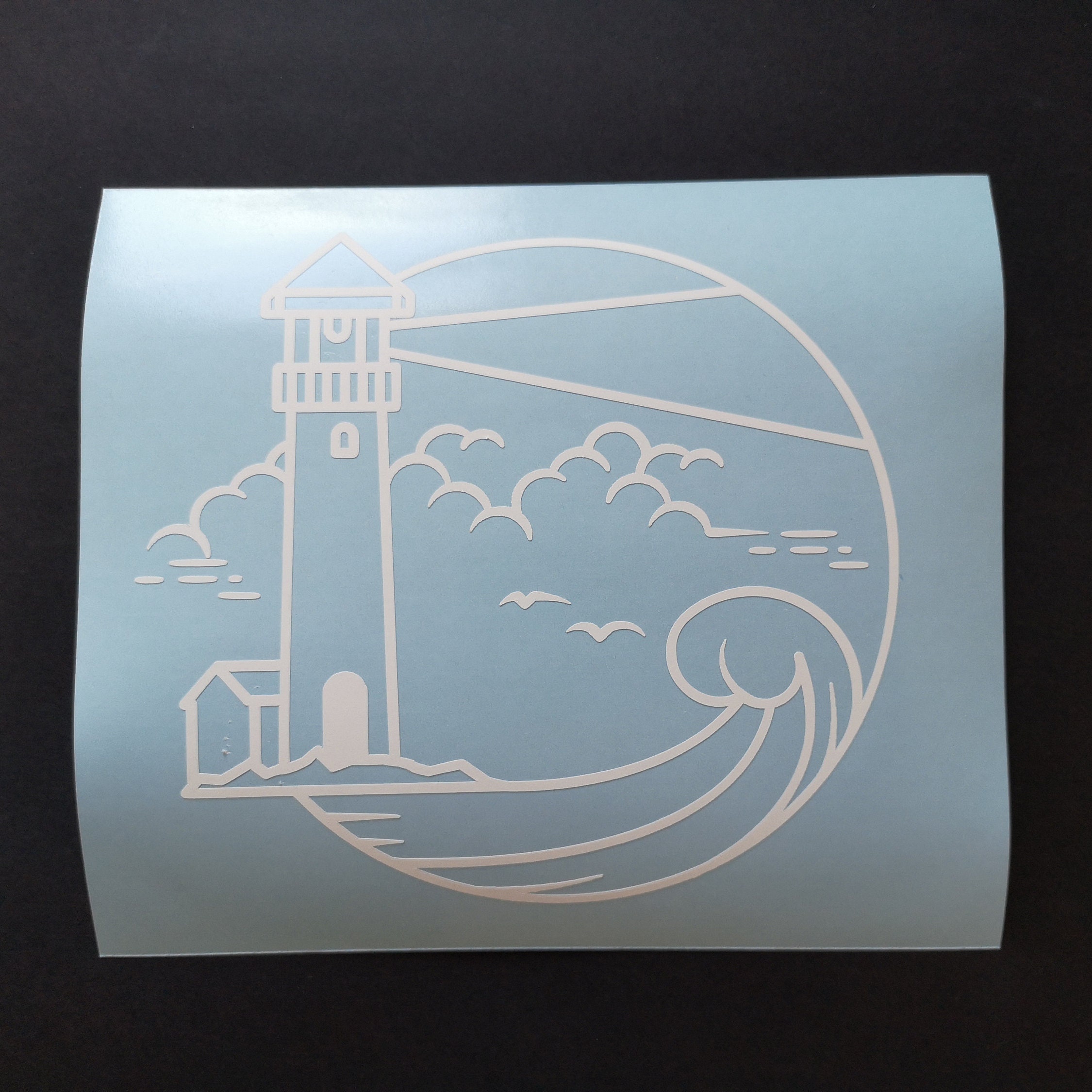 LIGHTHOUSE Line Drawing Vinyl Decal Sticker Lighthouse Truck - Etsy
