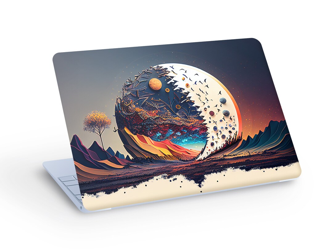 Abstract MOON Landscape LAPTOP SKIN Decal Sticker, Abstract Space ...