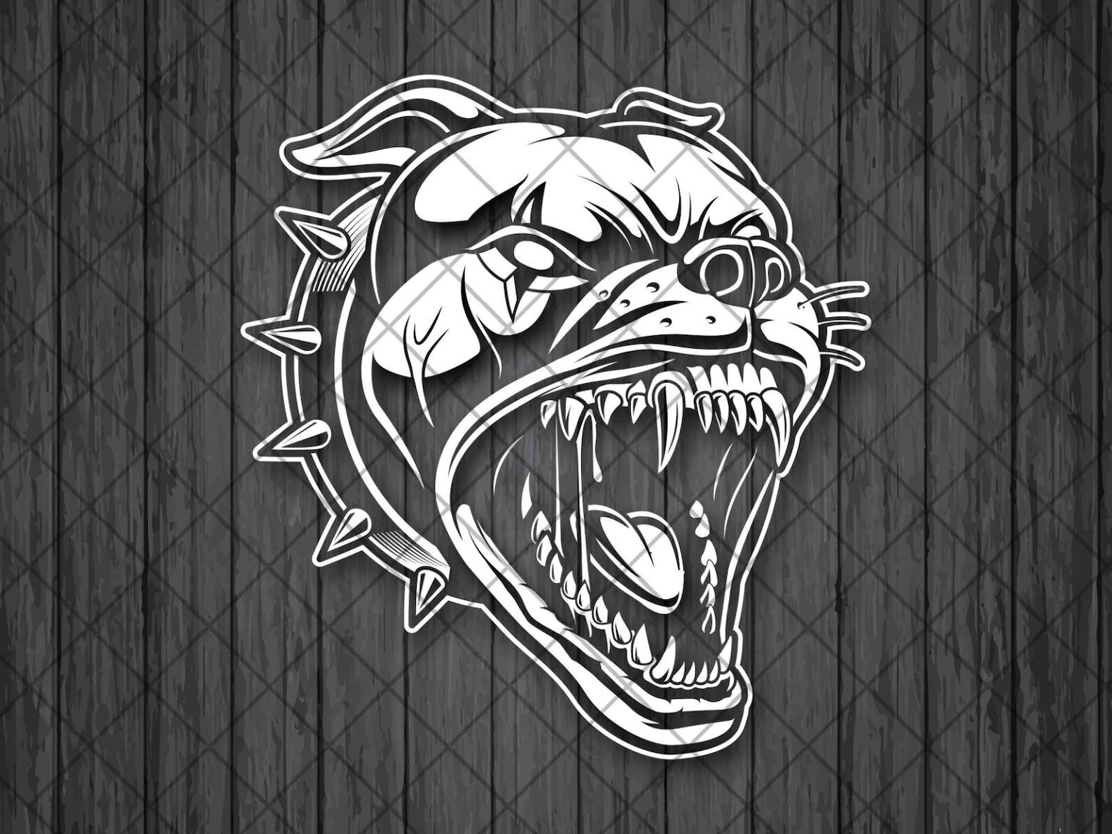 Mad Dog Vinyl Decal Sticker, Pitbull Decal, Angry Bulldog Decal for 4x4 ...