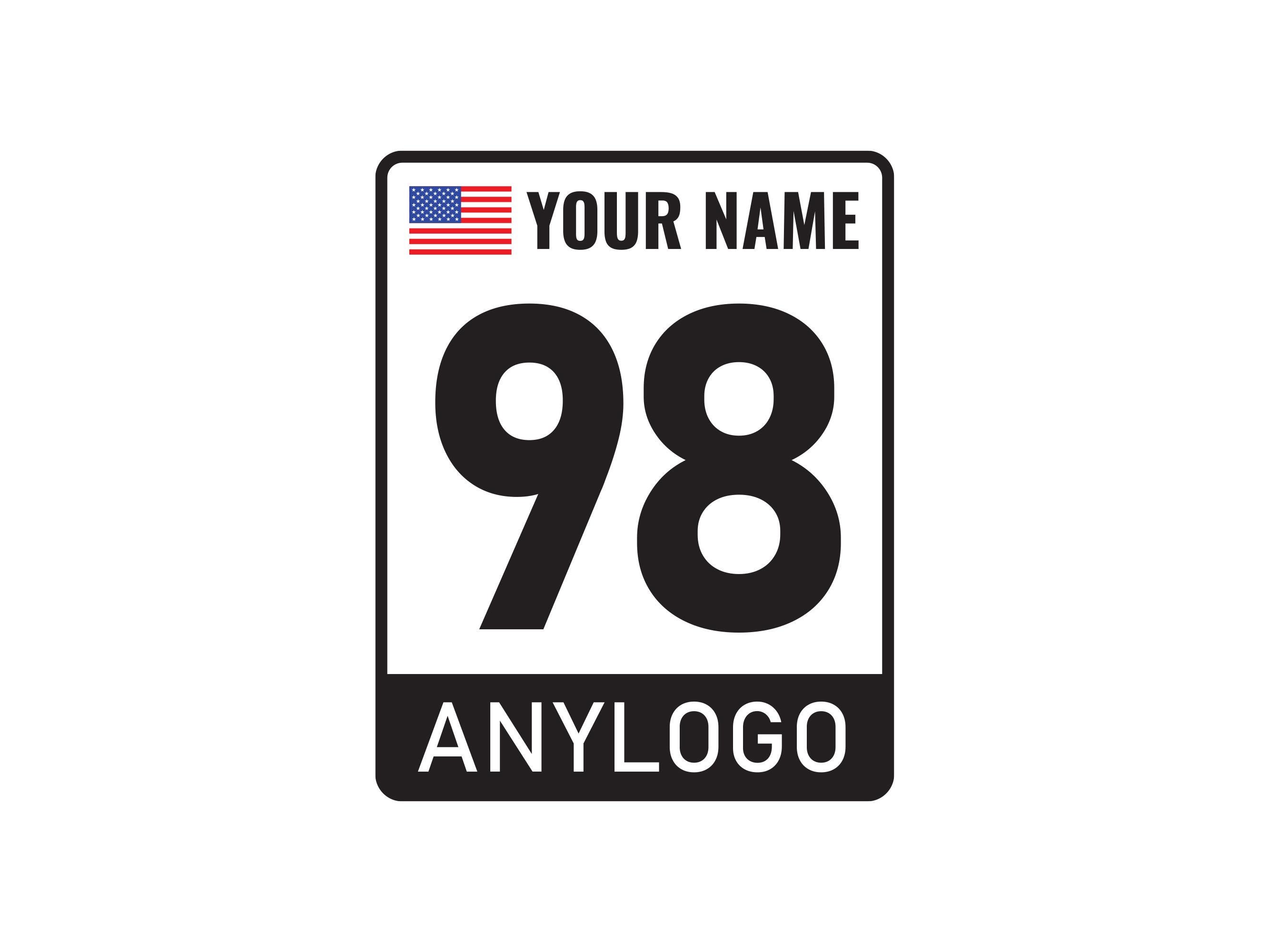 YOUR Custom Track Racing Number SET of 2 Decal Stickers, Custom Auto ...