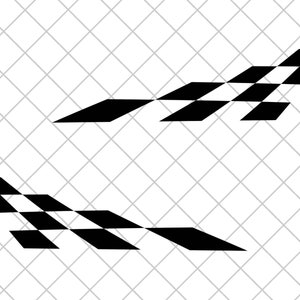 2x Grid Flag Decoration Sports Racing Stripe / Racing Stripes Decal ...