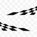 2x Grid Flag Decoration Sports Racing Stripe / Racing Stripes Decal ...