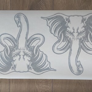 ELEPHANT Vinyl Decal Sticker, Angry ELEPHANT Decal, Elephant Truck ...