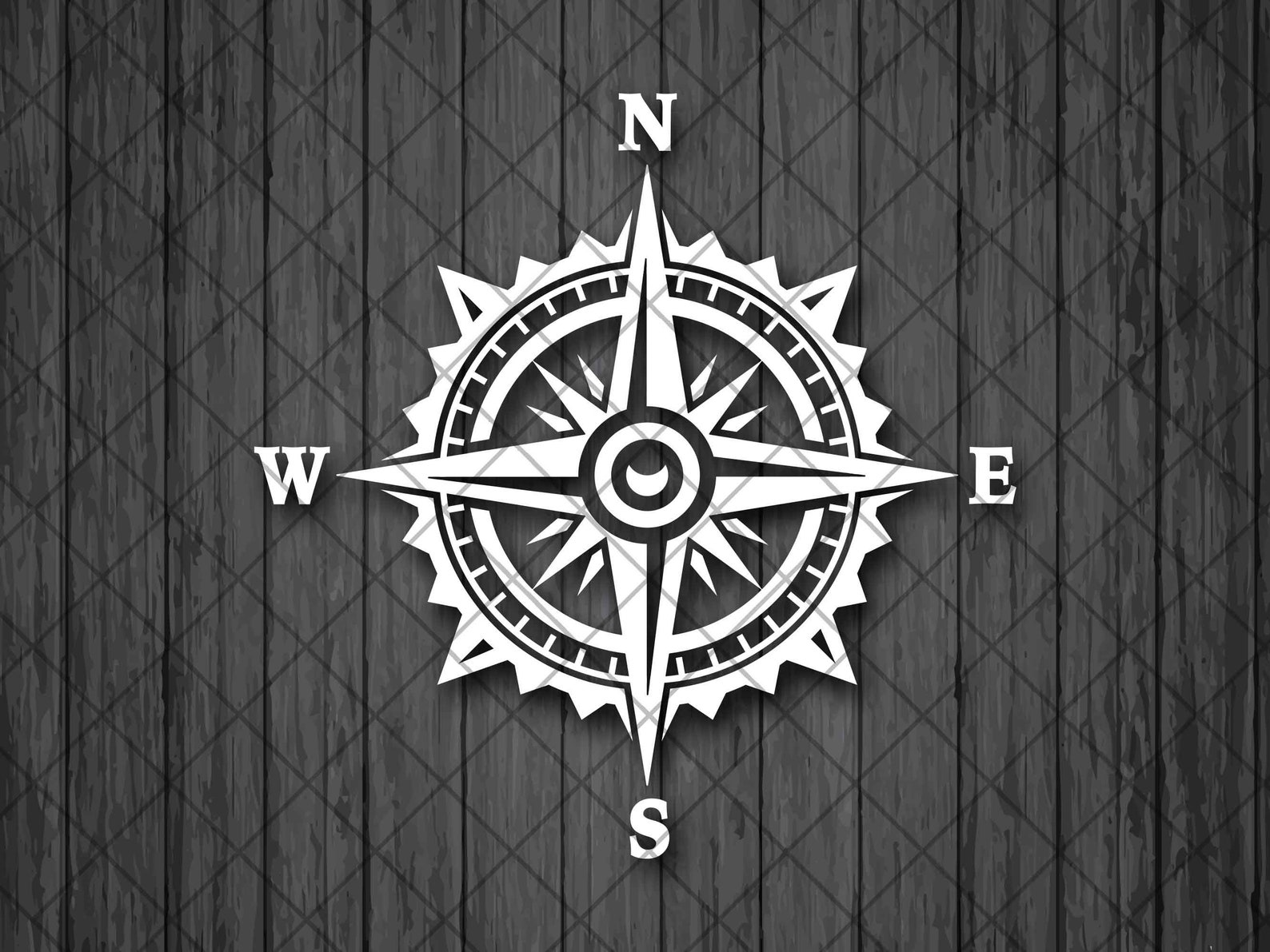 Nautical Compass Rose Wall Ceiling Decal, Bedroom Decor, the Captain ...
