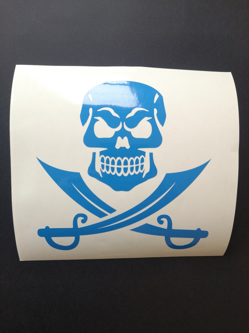 Pirate Skull Vinyl Decal Sticker Ship Captain Decal Truck - Etsy