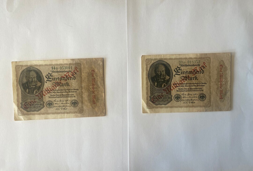 German 1000 Marks, Antique 1922, - Etsy