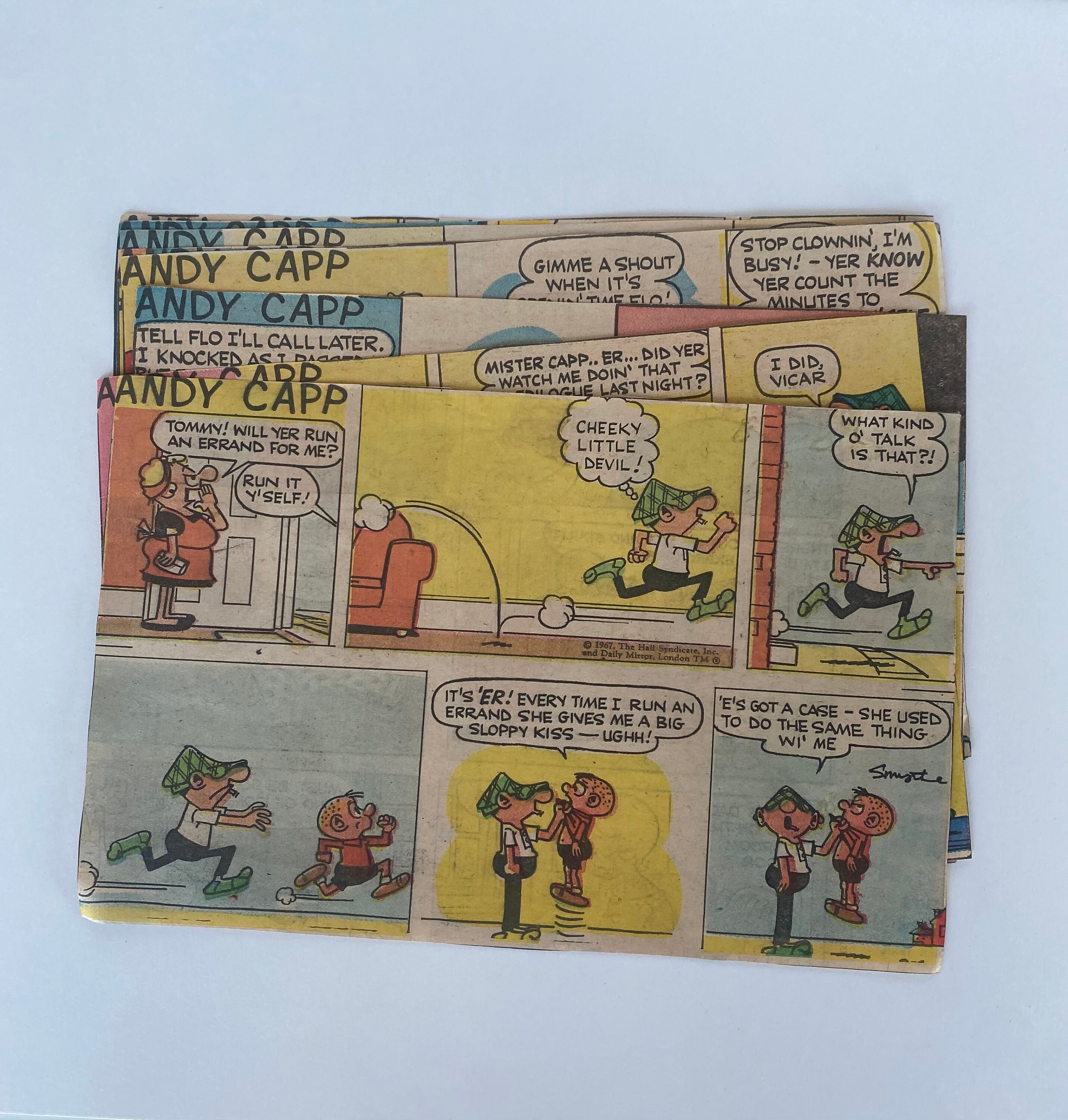 Andy Capp Comics, by Reg Smythe. Vintage 1967, 21 Newspaper Clippings ...