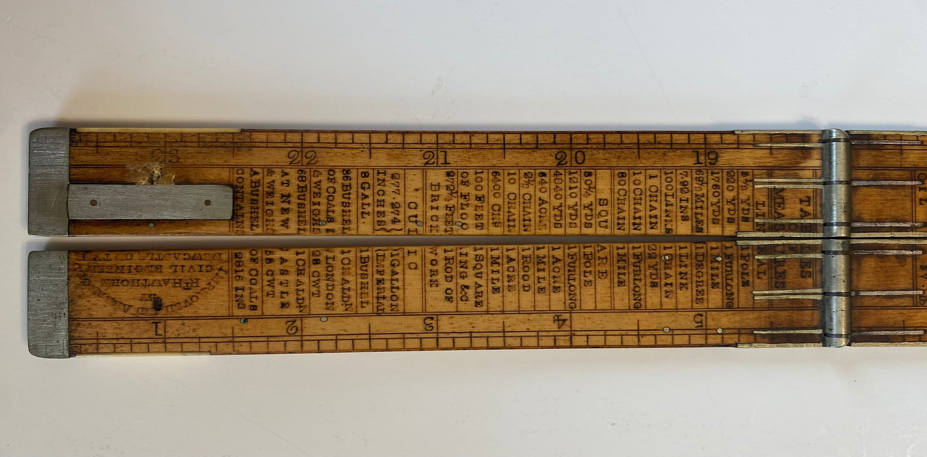 Antique Slide Ruler,1847, RT Hawthorne, Boxwood Engineers Slide Ruler ...