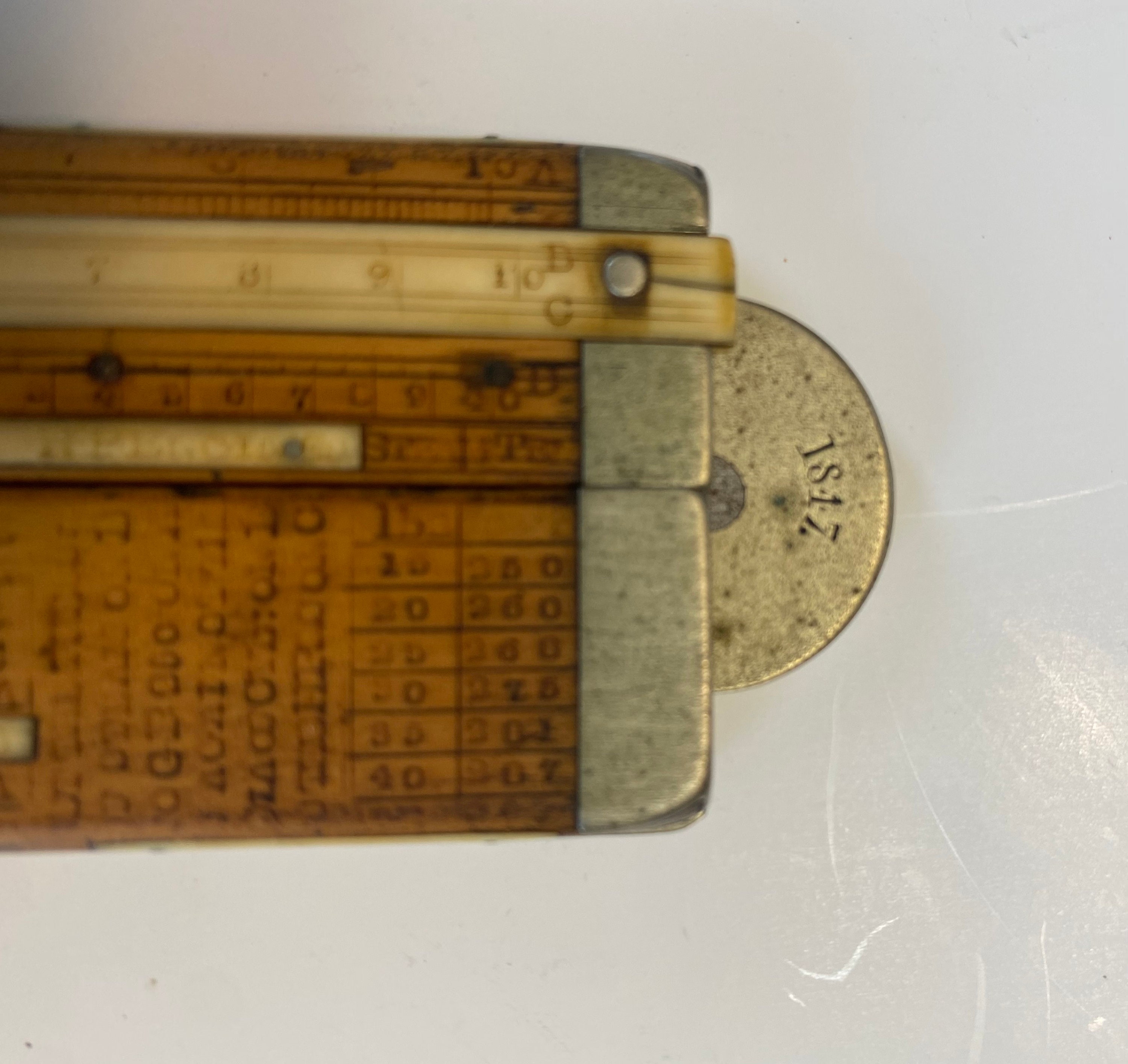 Antique Slide Ruler,1847, RT Hawthorne, Boxwood Engineers Slide Ruler ...